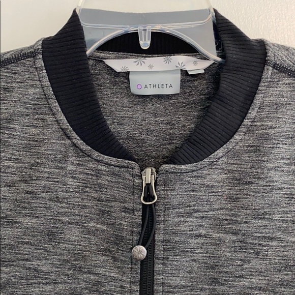 Athleta | Jackets & Coats | Athleta Bombastic Jacket In Black Heather ...